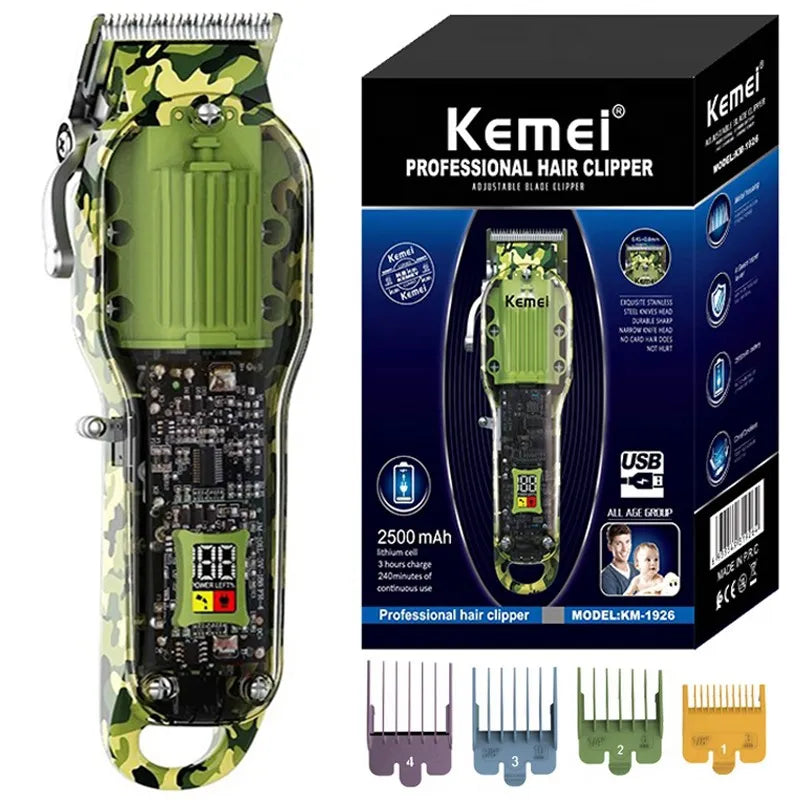 Original Kemei Adjustable Hair Trimmer For Men KM -1926 GREEN – ozkart.com.au